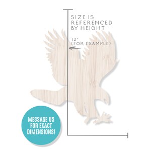 Bald Eagle Cutout, Eagle Wall Decor, Wood Laser Cut Shapes, Craft Blank ...