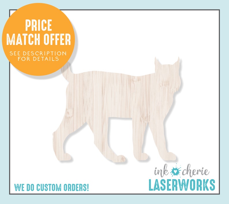 Bobcat Wood Cutout Wooden Craft Supplies Wood Crafting | Etsy