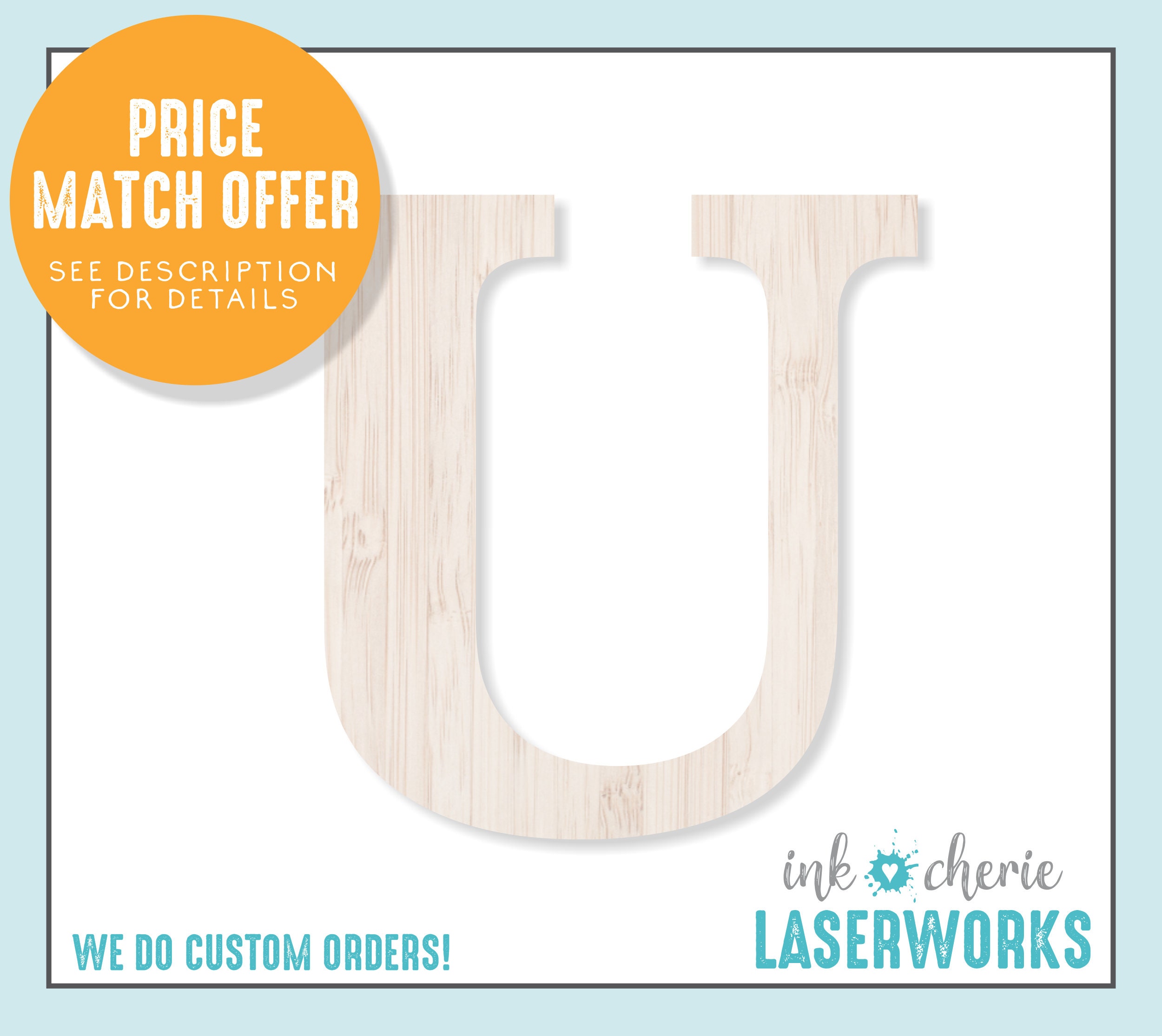 Letter U Cutout Shape Wood Alphabet Crafting Cutout DIY - Etsy India