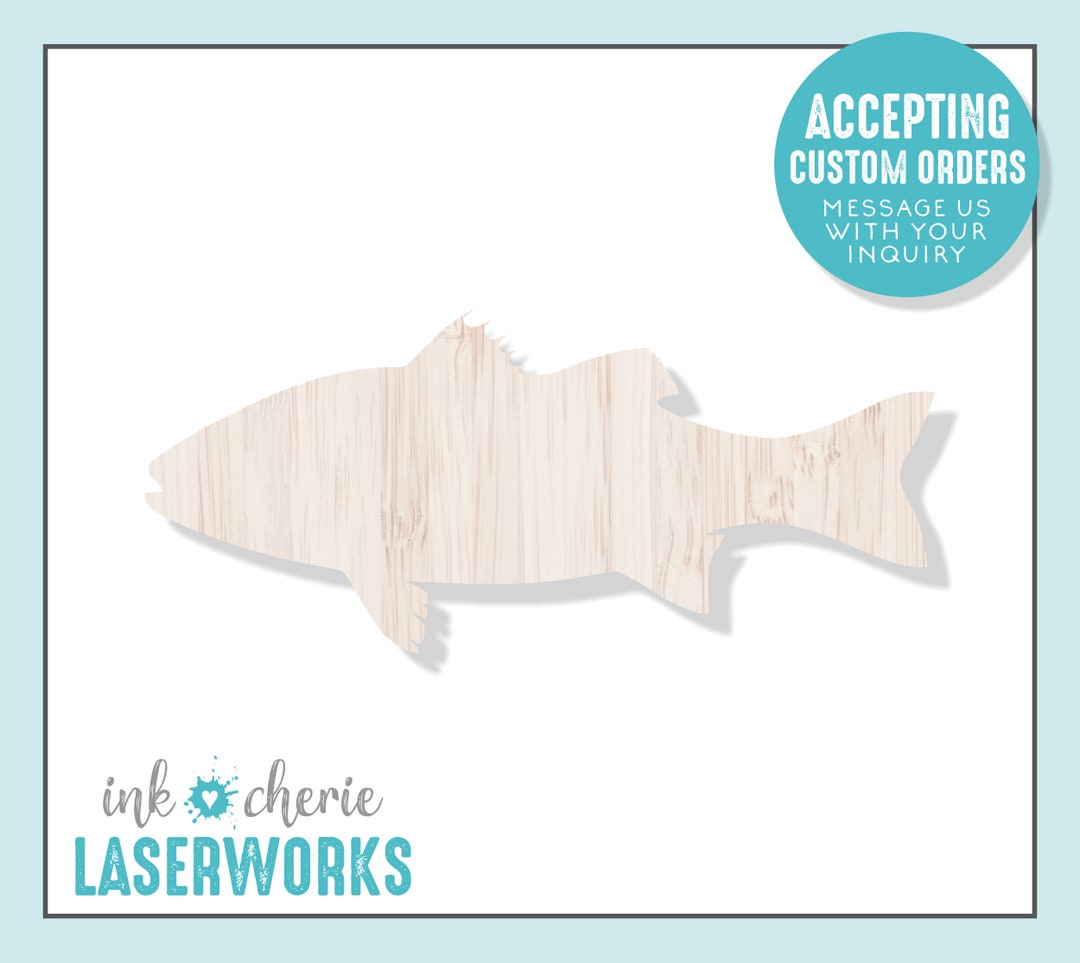 Wood Fish Cutout, Wooden Craft Supplies, Wood Crafting Shapes, Laser ...