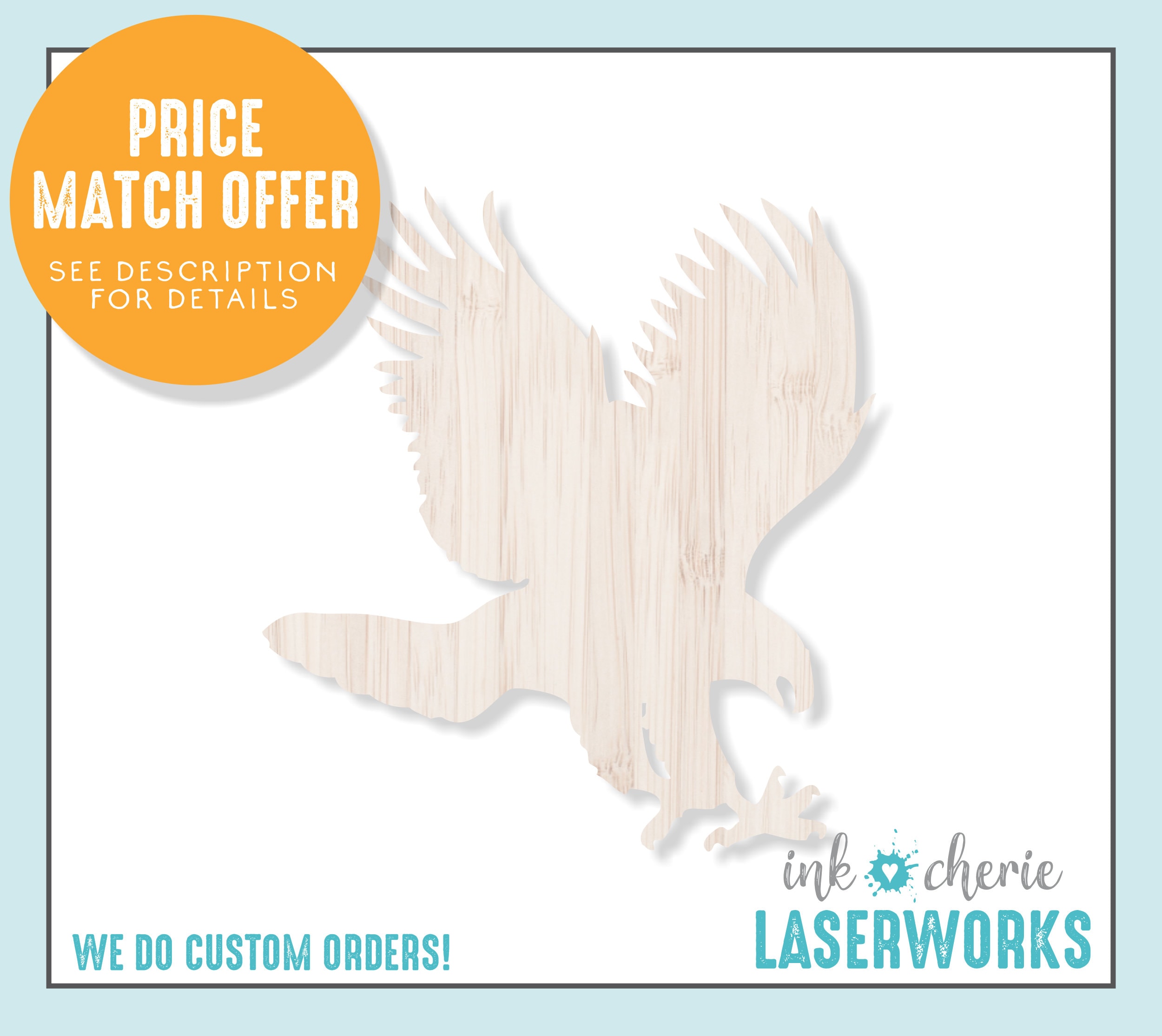 Bald Eagle Cutout Eagle Wall Decor Wood Laser Cut Shapes - Etsy