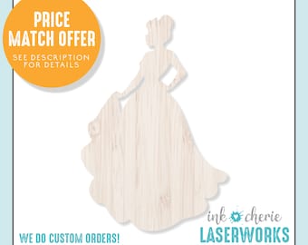 Princess Shape Cutout Wood Princess Crafting Shape Blank | Etsy