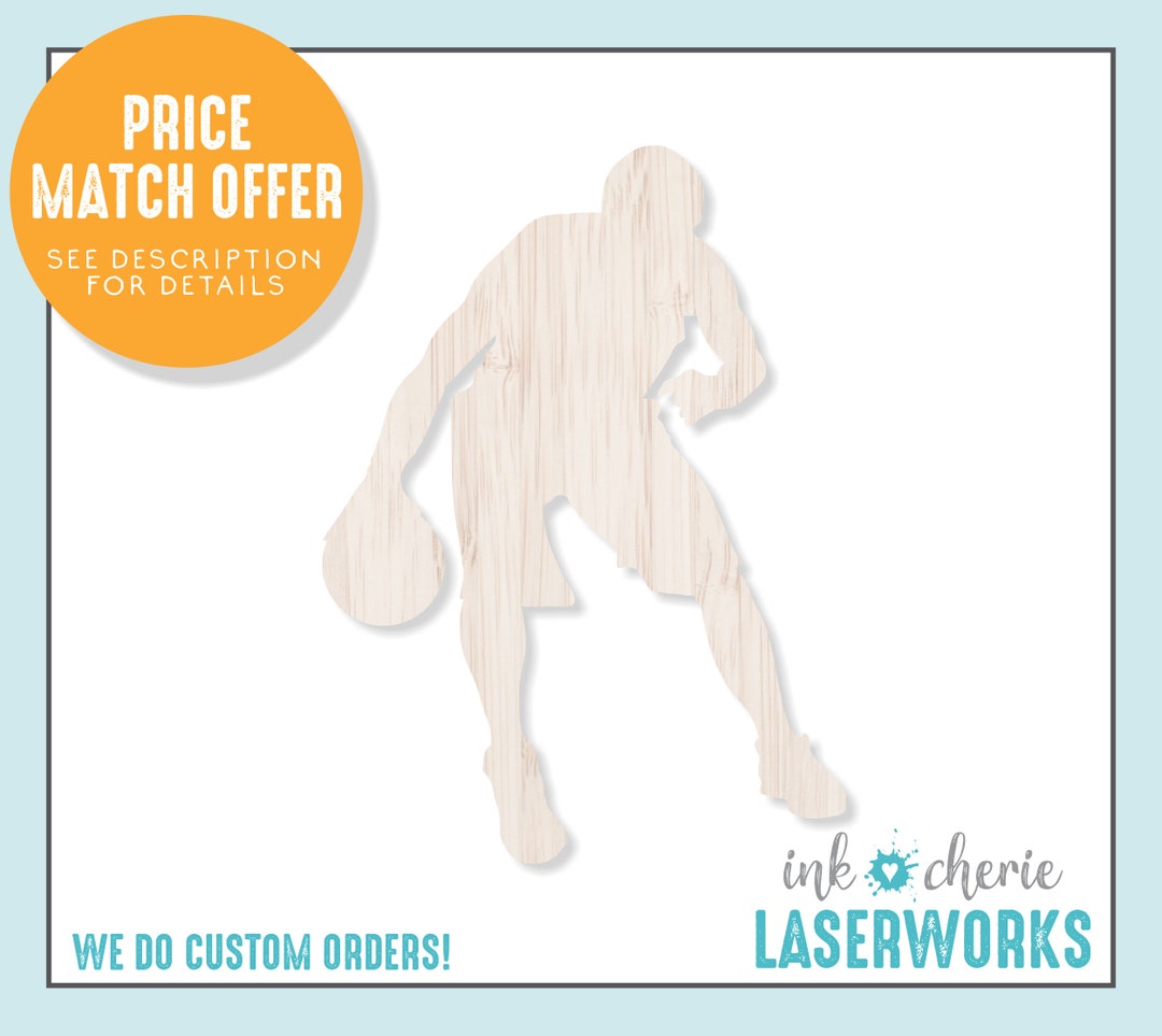 Basketball Player Cutout, Wood Basketball Crafting Shape, Blank Shape ...