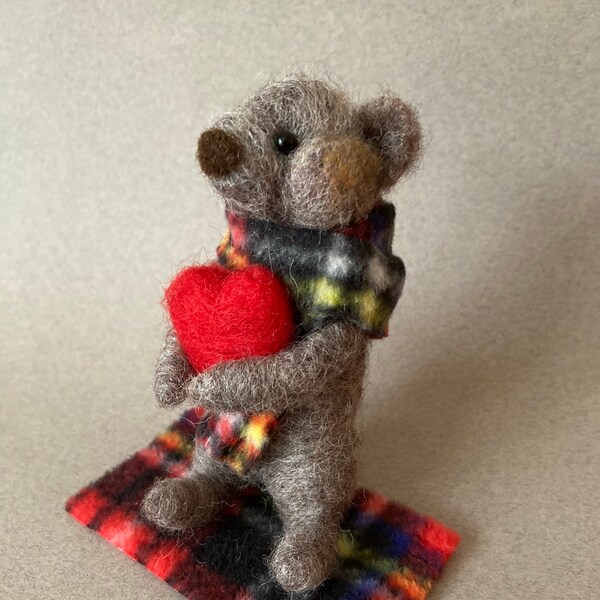 Felt Teddy Bear - Etsy