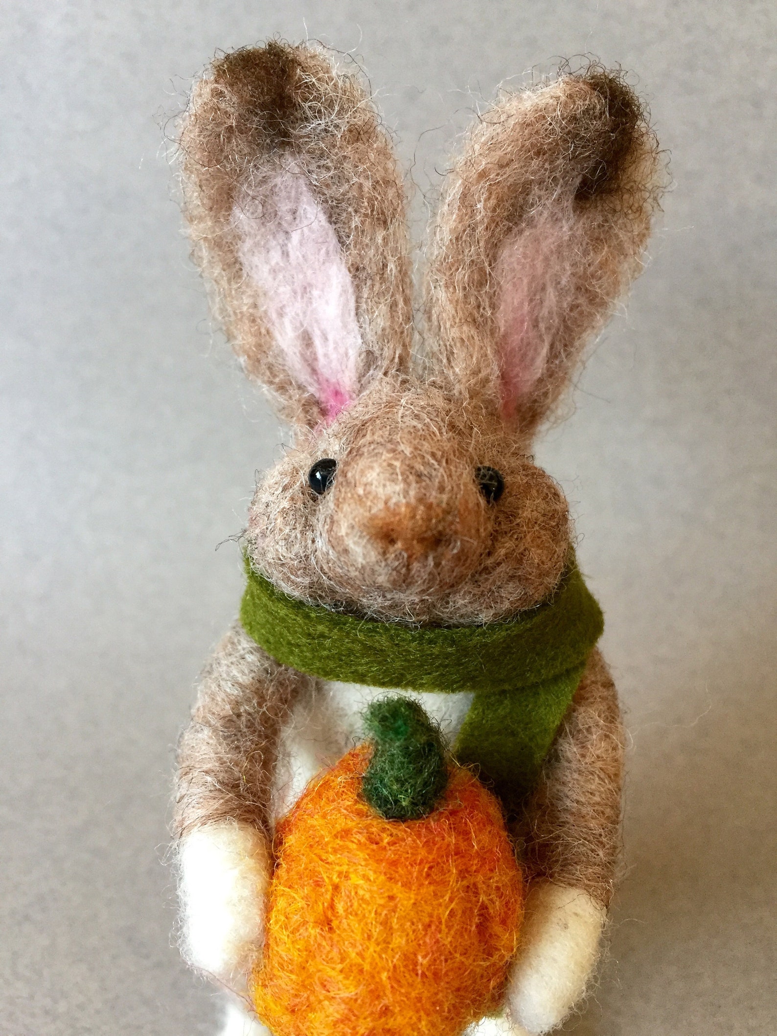 Needle felted Halloween rabbit with pumpkin wool rabbit | Etsy