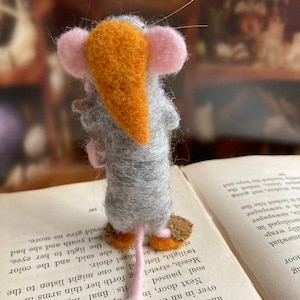 Felted Wool Small Mouse With Stuffie and Slippers, Woodland Animal Gift ...