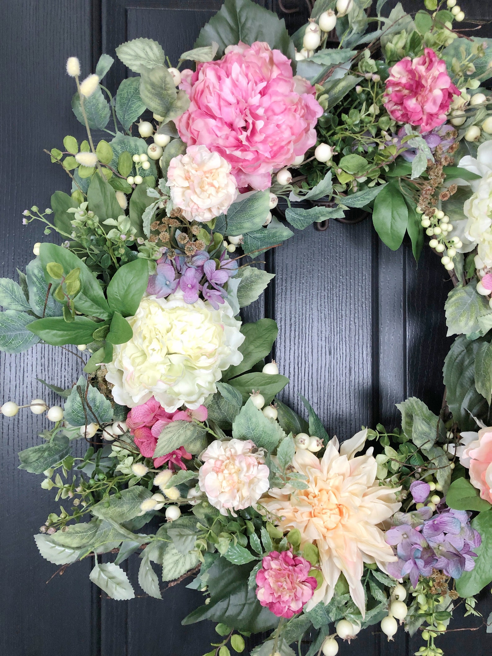 Spring Wreaths for Front Door Spring Floral Wreath Spring - Etsy