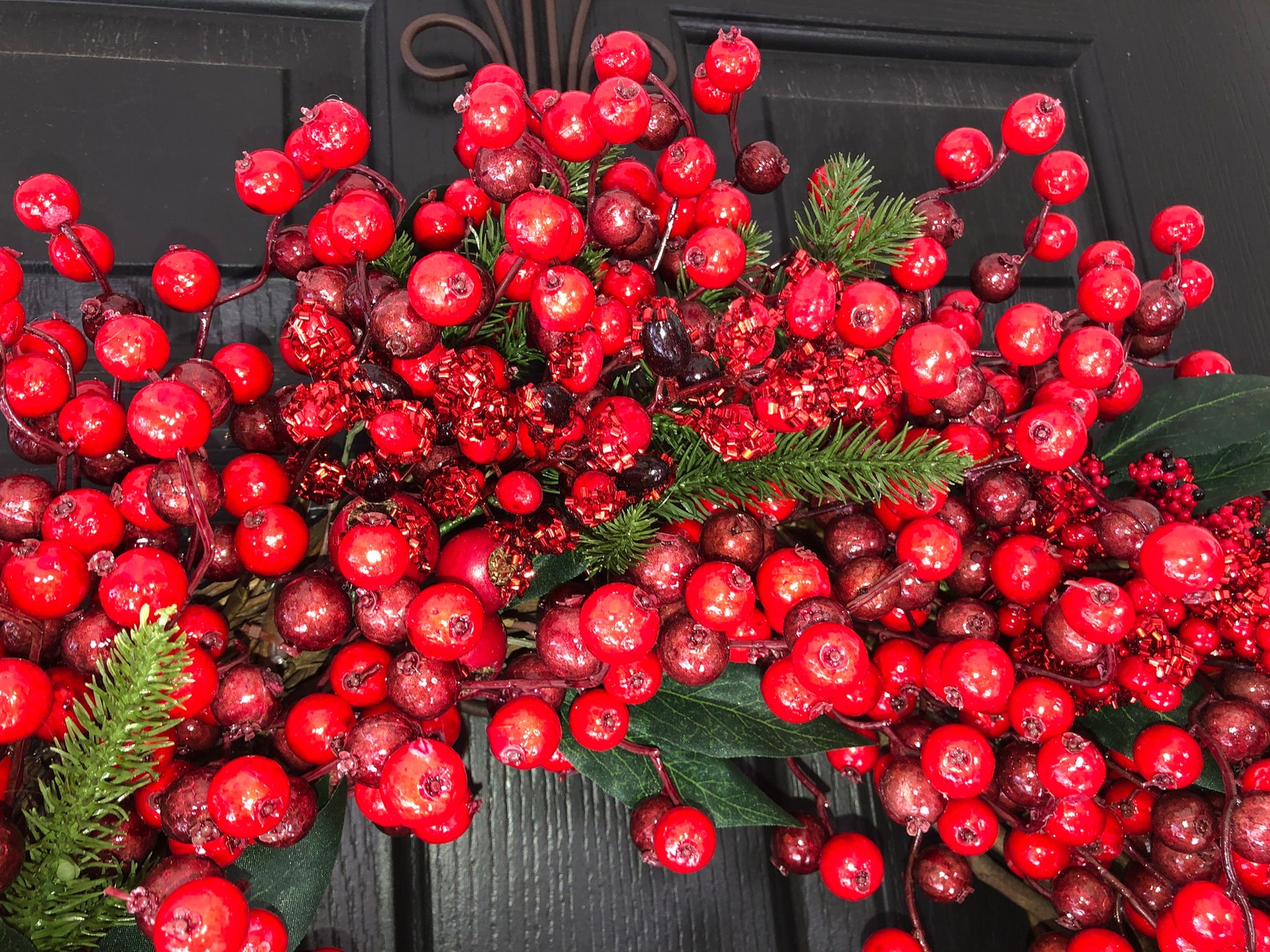 Red Berry Wreath for Front Door Large Berry Wreath Red Berry - Etsy