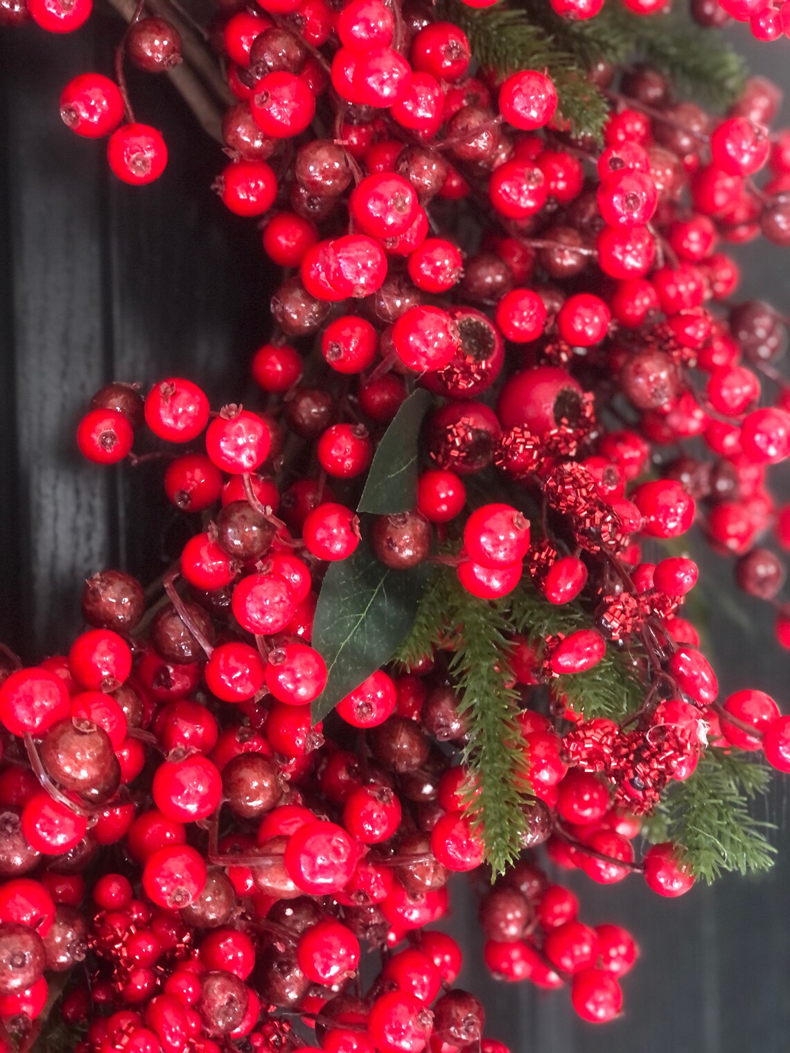 Red Berry Wreath for Front Door Large Berry Wreath Red Berry - Etsy