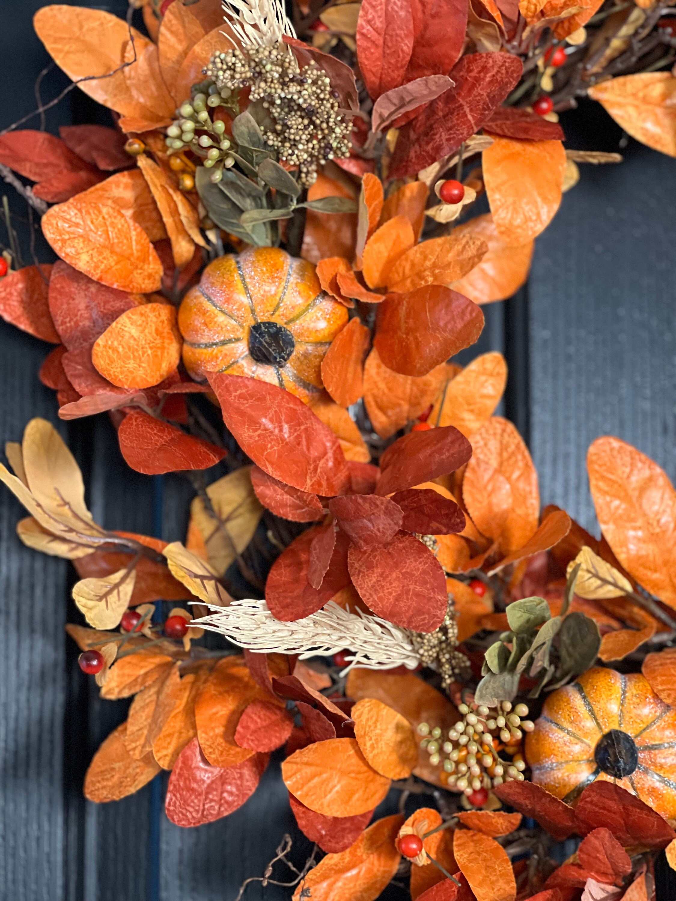 Fall Foliage Wreath Autumn Foliage Wreath Large Fall Wreath - Etsy