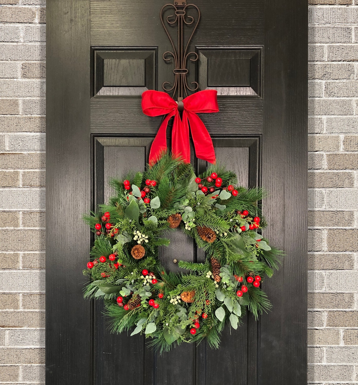 Large Christmas Wreath Large Winter Wreath for Front Door - Etsy