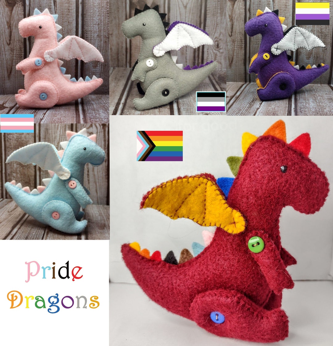Pride Dragon Plush: Posable LGBTQ+ Companion - Etsy