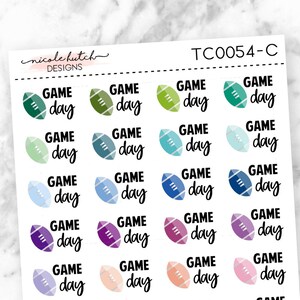 Game Day Typography With Icon Planner Stickers Functional Stickers ...
