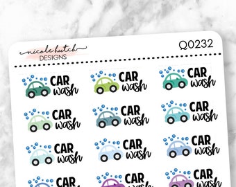 Stickers Paper & Party Supplies Paper Y-04 Clean Car Neutral Wash Car ...