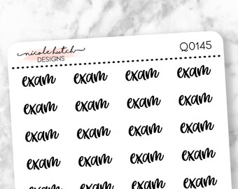 Exam Planner Stickers | Etsy