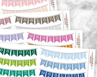 Weekend Planner Stickers Erin Condren Life Planner ECLP 20 - Etsy