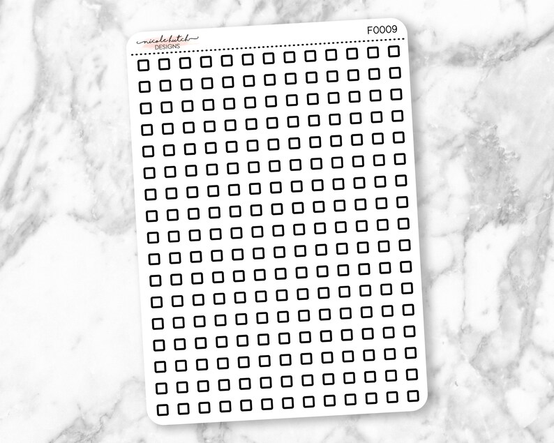 F0009 Individual Checklist Square Planner Stickers | Etsy