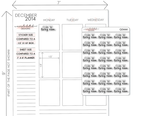 Paper, Party & Kids Papercraft Clean Living Room T0099 Text Planner ...