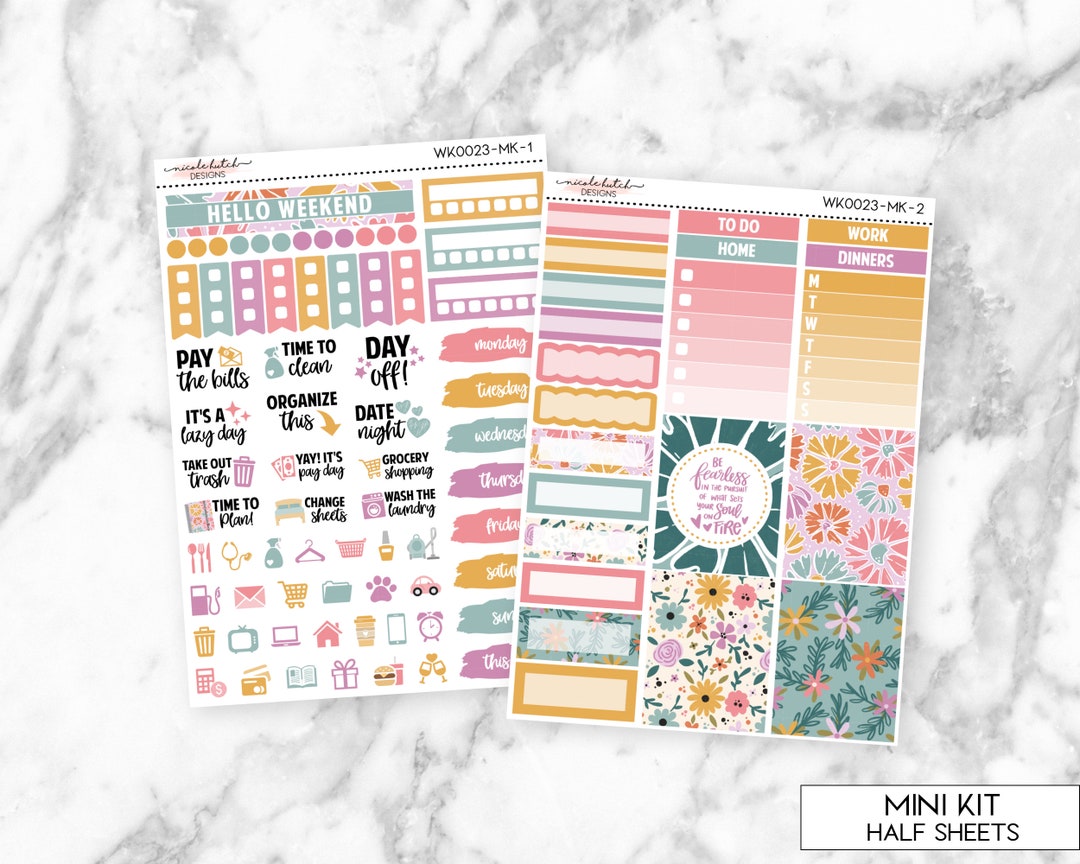 Weekly Mini Kit 2 Page Kit for Planners Weekly Kit Planner - Etsy