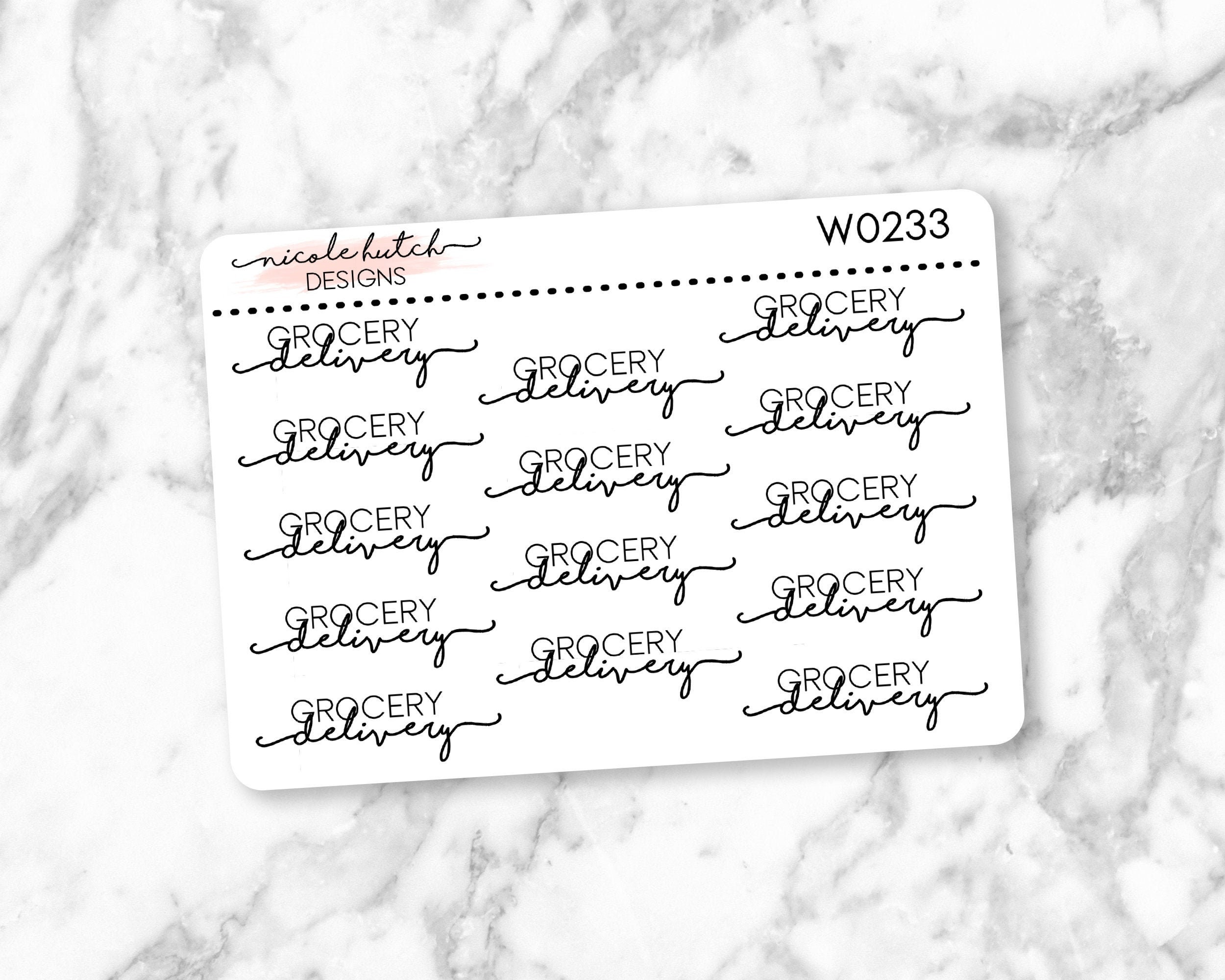 0419 DELIVERY Script Boxes Planner Stickers Paper Stickers, Labels ...