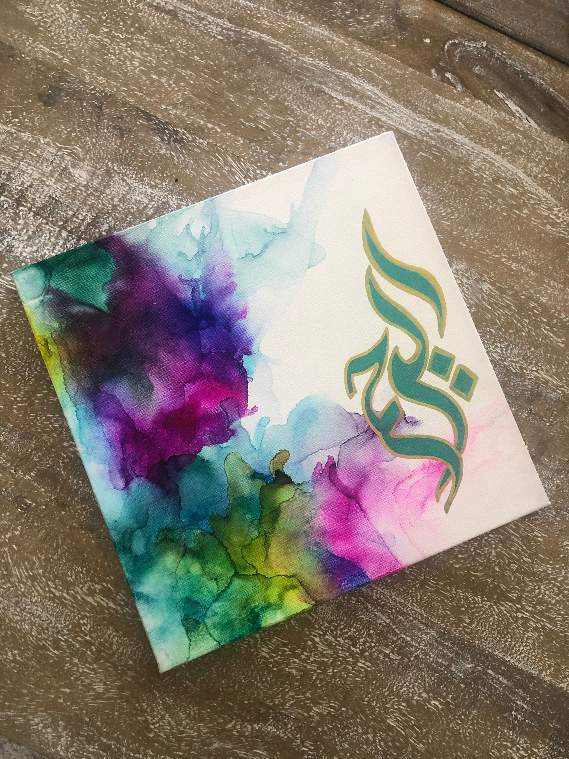 Islamic Art Islamic Calligraphy Canvas Colorful Islamic - Etsy