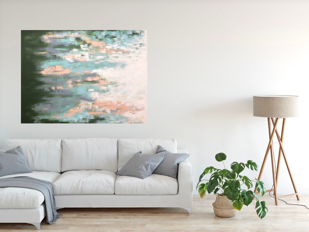 Large Abstract Painting Colorful Modern Painting above Couch - Etsy