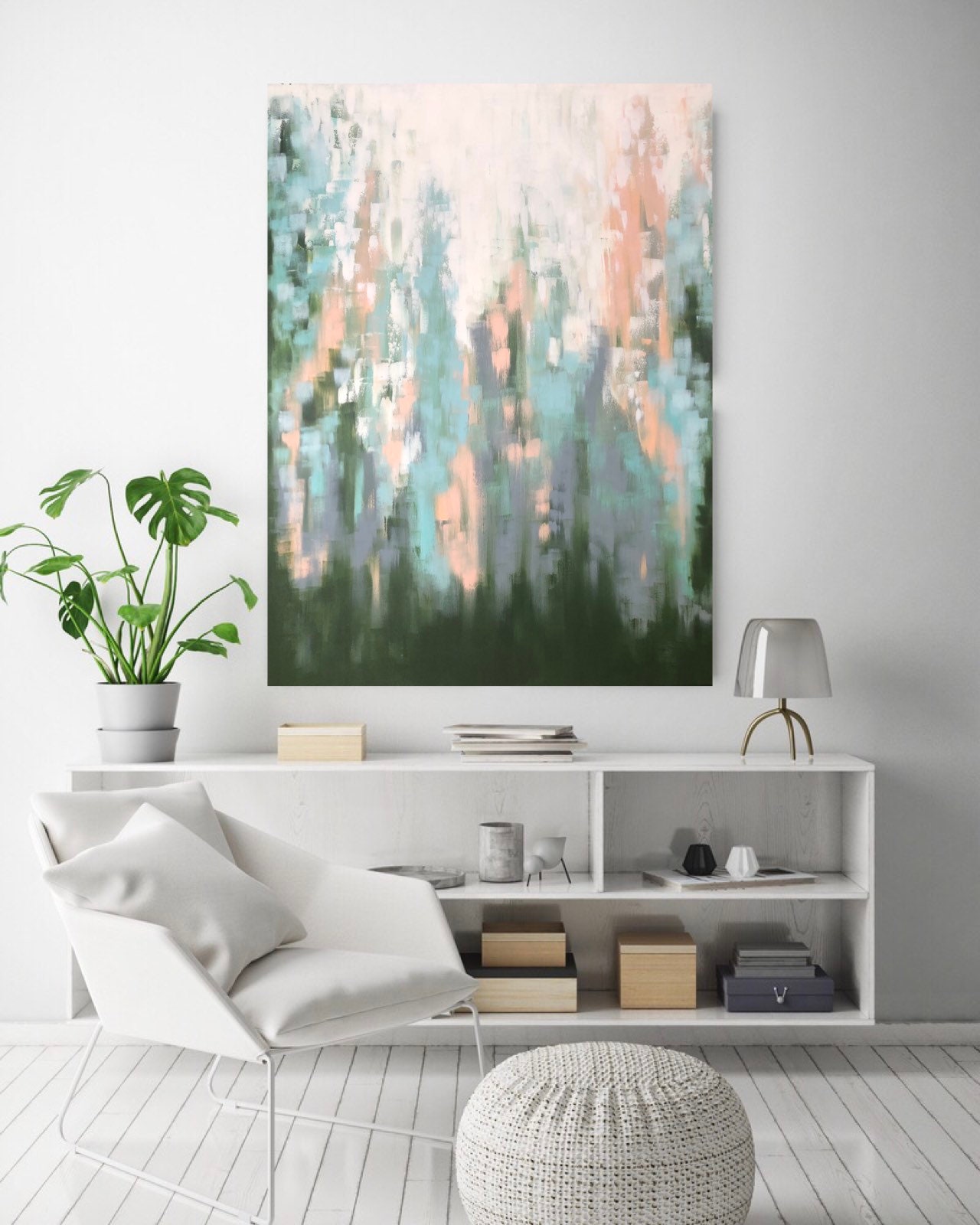 Large Abstract Painting Colorful Modern Painting above Couch - Etsy