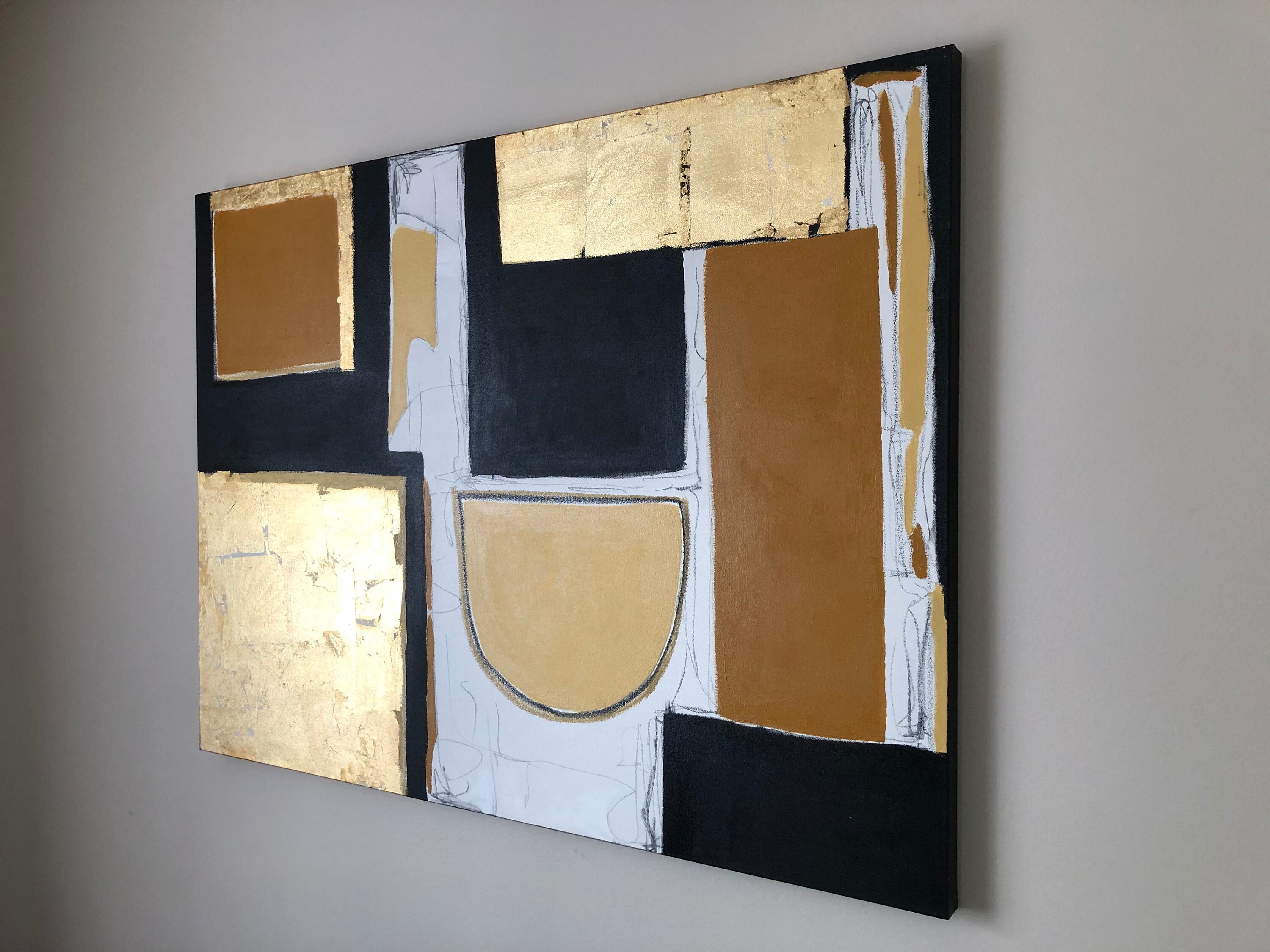 Mid Century Modern Art Abstract Original Painting on Canvas - Etsy