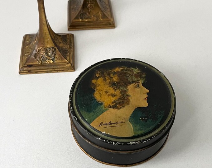 Vintage Art Deco Tin Container Betty Compson-henry Clive -canco ...