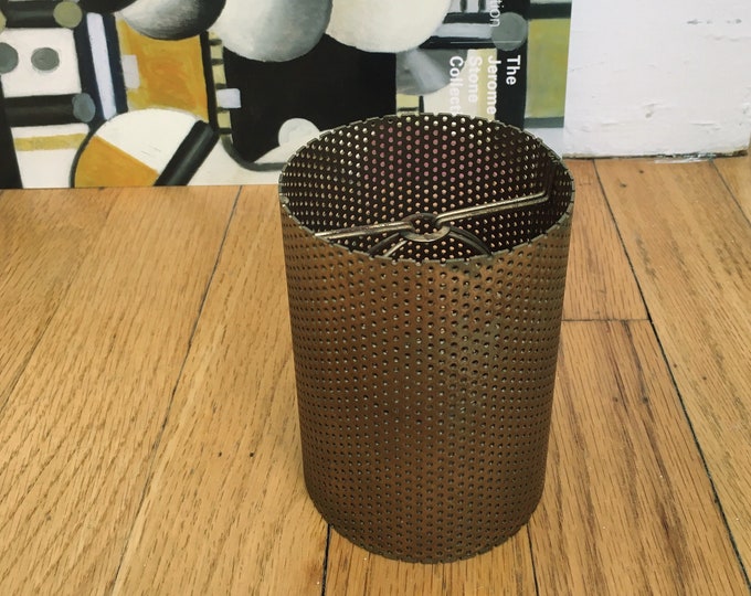 Mid Century Perforated Metal Lamp Shade Diffuser -vintage Mesh Shade ...