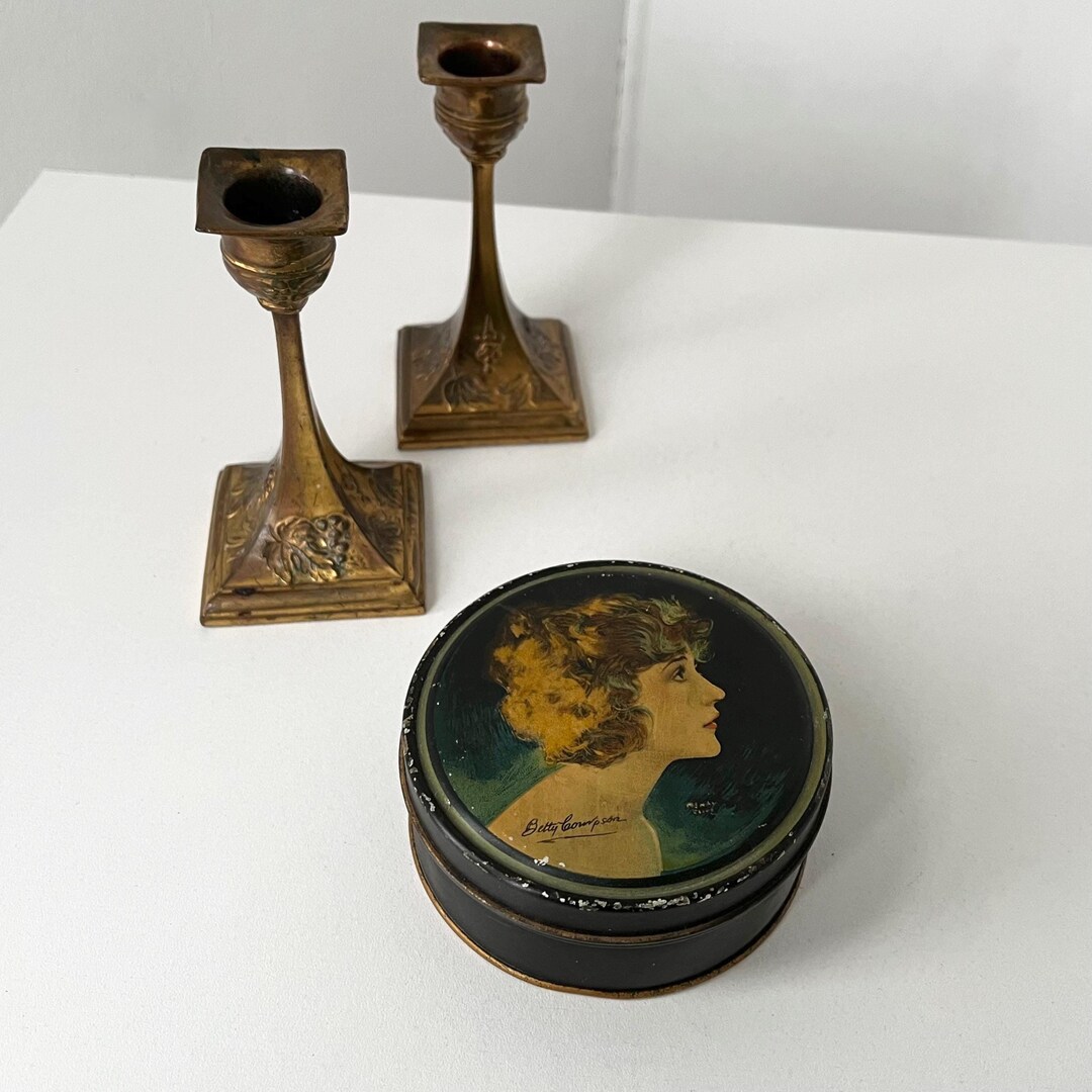 Vintage Art Deco Tin Container Betty Compson-henry Clive -canco ...