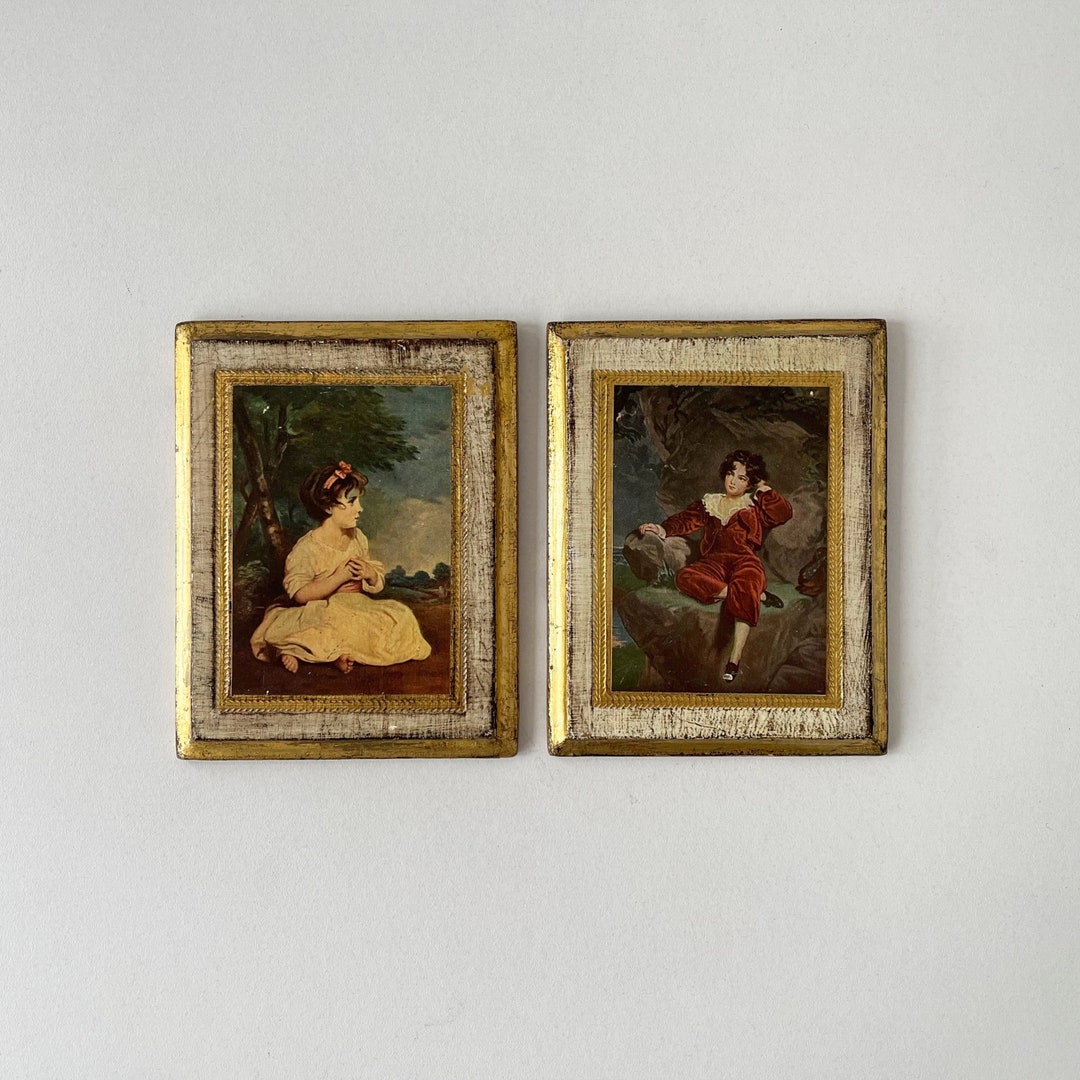 Italian Florentine Gold Gilt Wood Wall Plaque-age of Innocence-the Red ...