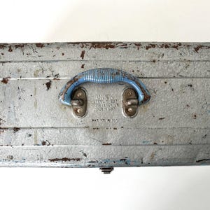 Mid Century Union Steel Large Tackle Box With Hinged Tray-industrial 2 ...