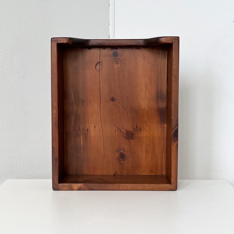 Vintage Solid Wood Paper Tray-mid Century Office Storage - Heavy Duty ...