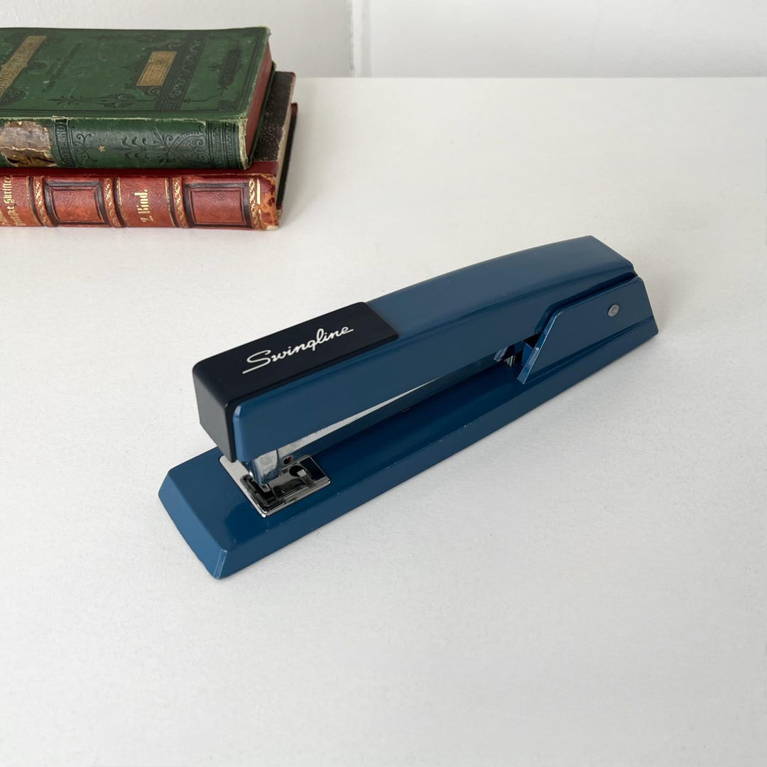 Vintage Swingline 747 Blue Stapler-large Full Size Metal Stapler/tacker ...