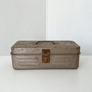 Vintage Union Metal Tool Box-tackle Box-industrial Organizer Box ...