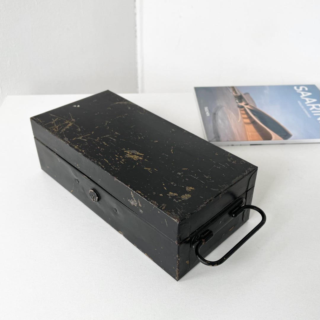 Art Steel Co.-asco Industrial Metal Box With Side Handle-vintage ...