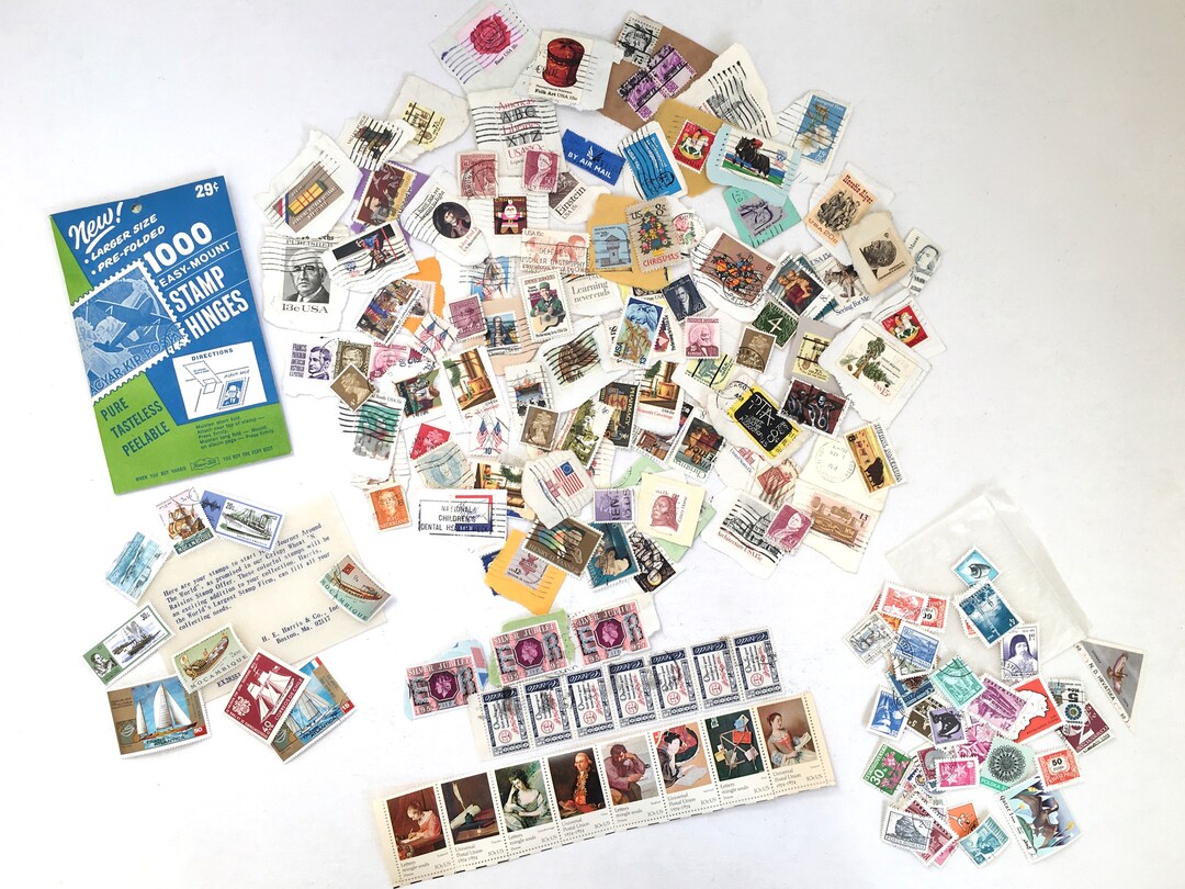 Postage Stamp Collection-harris Stamp Hinges-160 World Wide Stamps ...