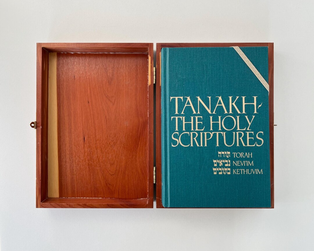 Tanakh-the Holy Scriptures Hardcover Book With Cedar Storage Box jewish ...