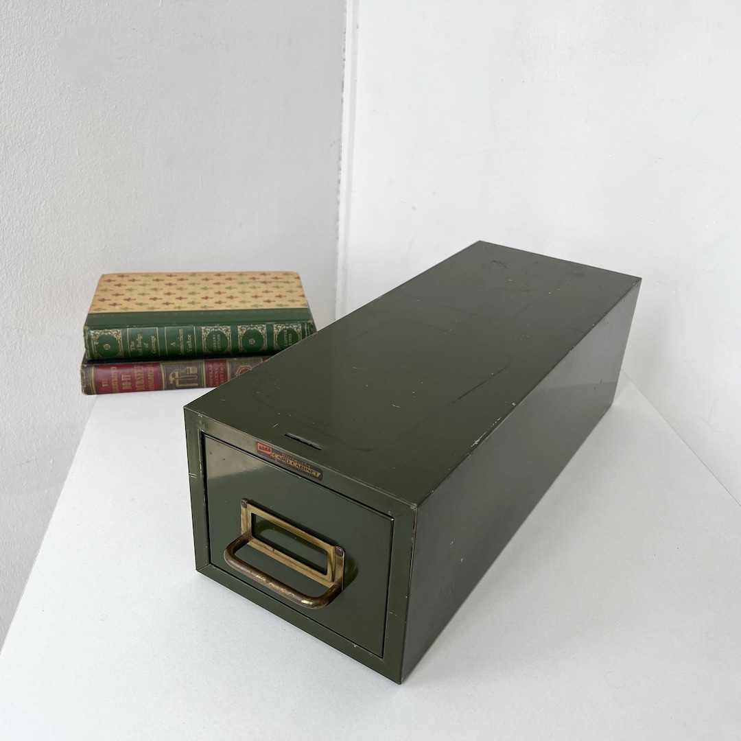 Vintage Steelmaster Card Cabinet-industrial Single File Drawer - Heavy ...