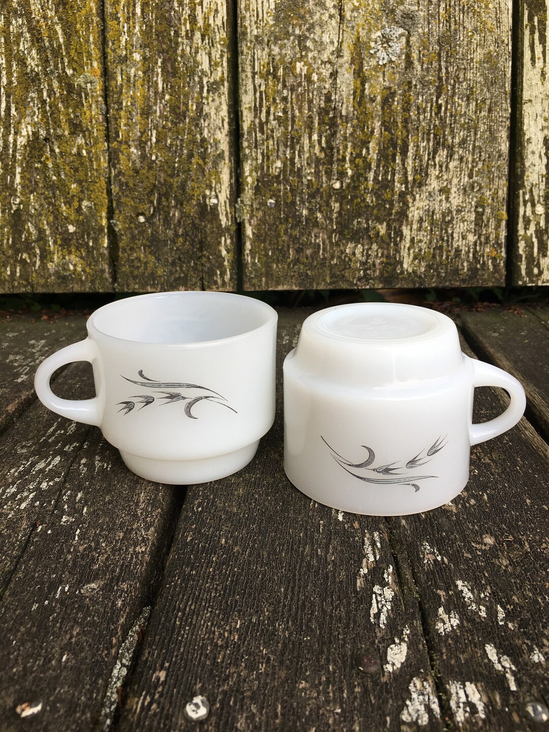 Anchor Hocking-fire King Stacking Coffee Cups/mugs-suburbia Harvest ...