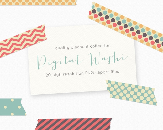 Digital Washi Tape Clipart Graphics Instant Download Commercial Use ...
