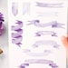 Watercolor Ribbons Clipart, Watercolor Clipart, Purple Watercolor ...