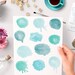 Teal watercolor clipart watercolor clip art blob clipart | Etsy