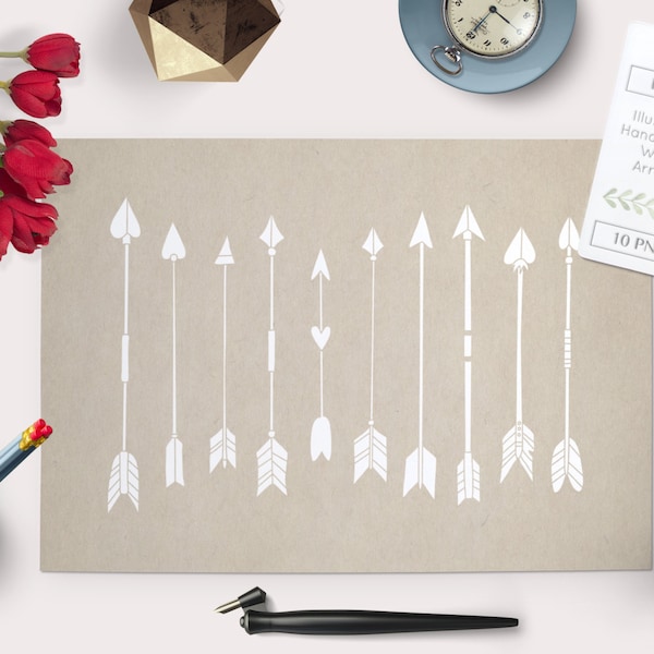 Arrow Clipart, Arrow Graphics, White Arrow Clipart, Arrow Logo, Arrow ...