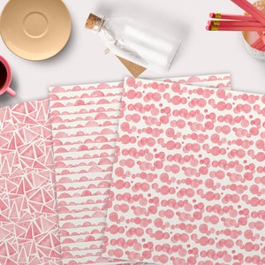 Watercolor Digital Paper Pack Seamless, Tiling Background Patterns ...