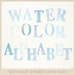 Watercolor Alphabet, Clipart Alphabet, Watercolor Clipart, Blue ...