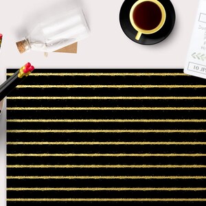 Foil Digital Paper Black White Paper Gold Digital Paper | Etsy