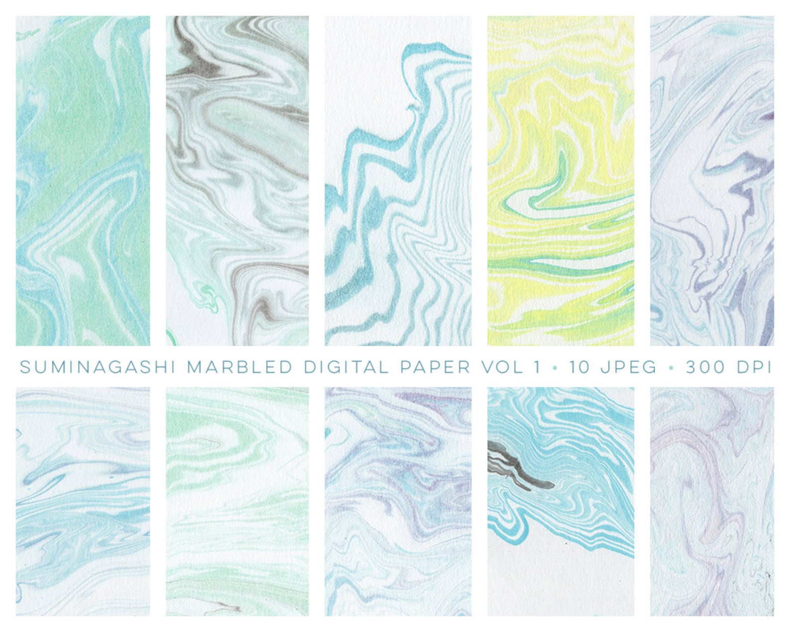 Marble Digital Paper, Ebru Clipart, Marble Graphics, Suminagashi ...
