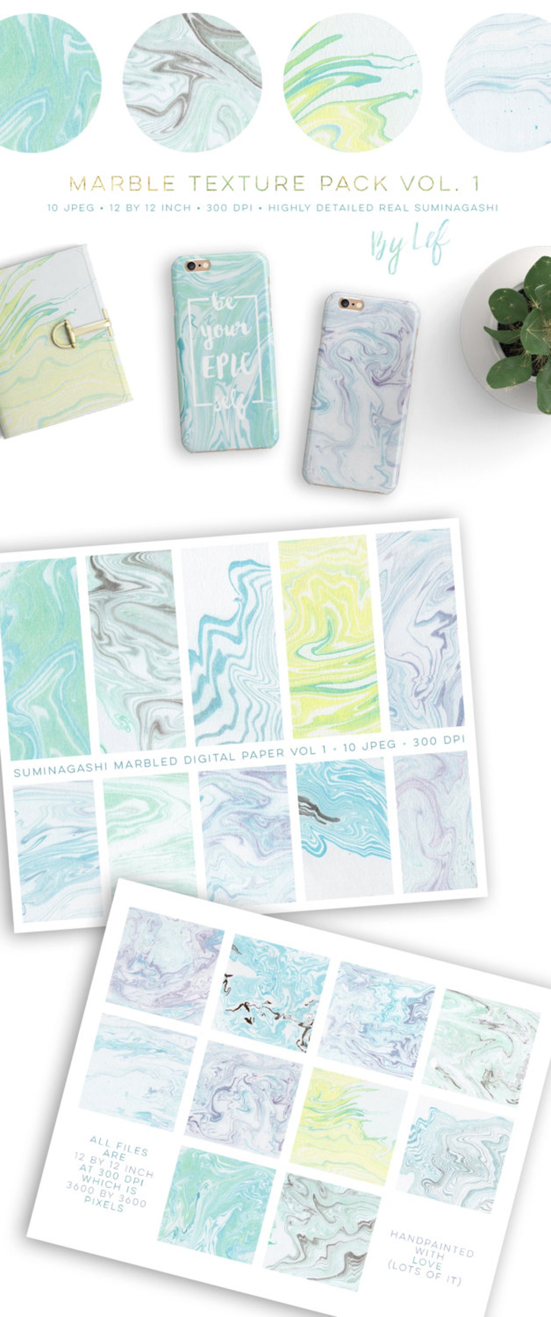 Marble Digital Paper, Marble Scrapbook Paper, Marble Clipart, Marble ...